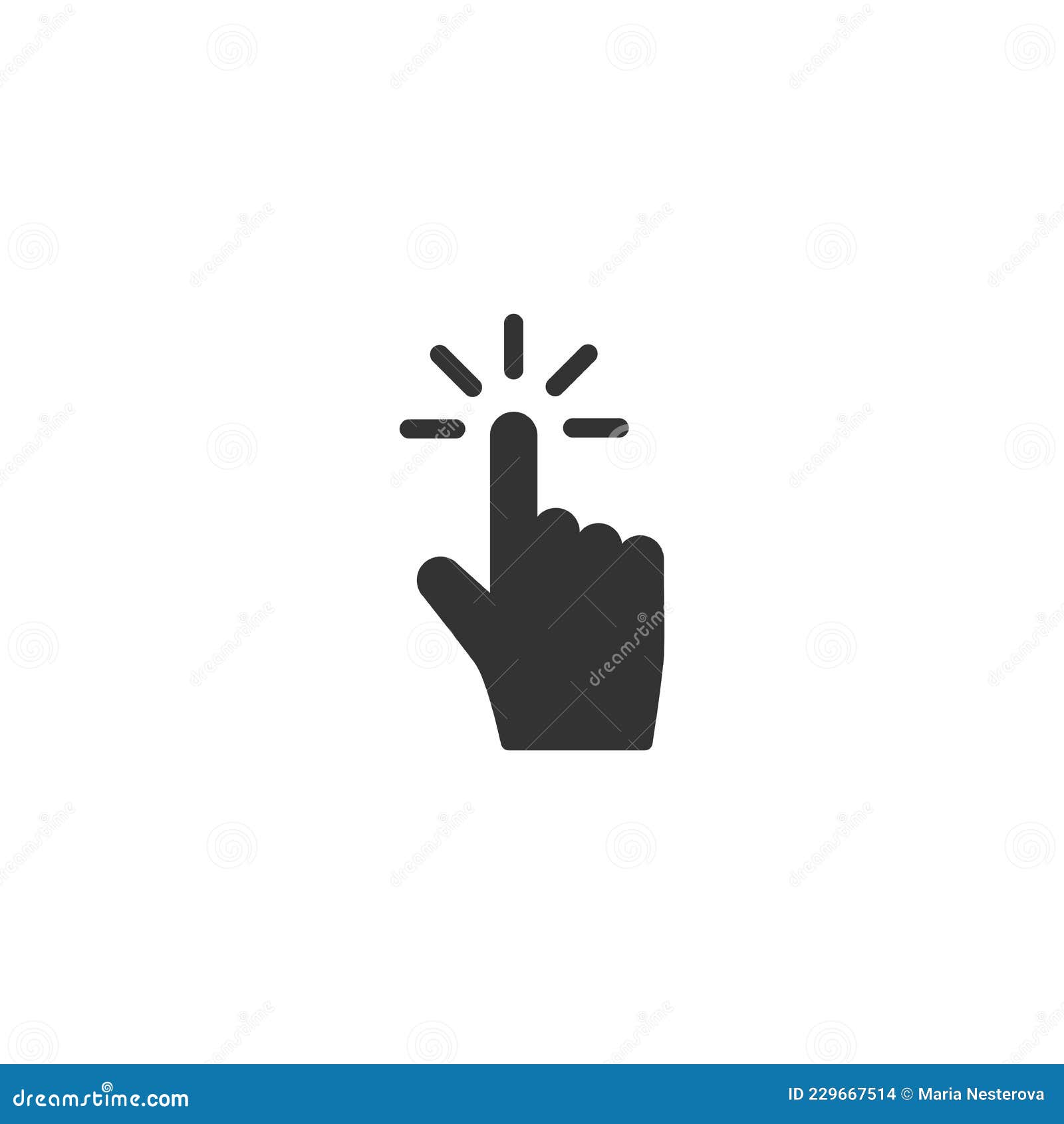 Swipe Up, Tap or Push the Button. Pointing Hand Stock Vector ...