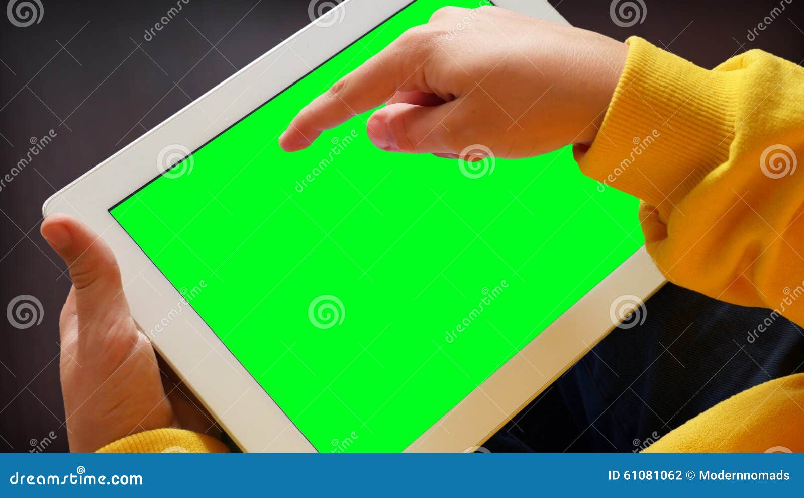 Swiping on Tablet PC, Hand of a Child Stock Photo - Image of hand ...