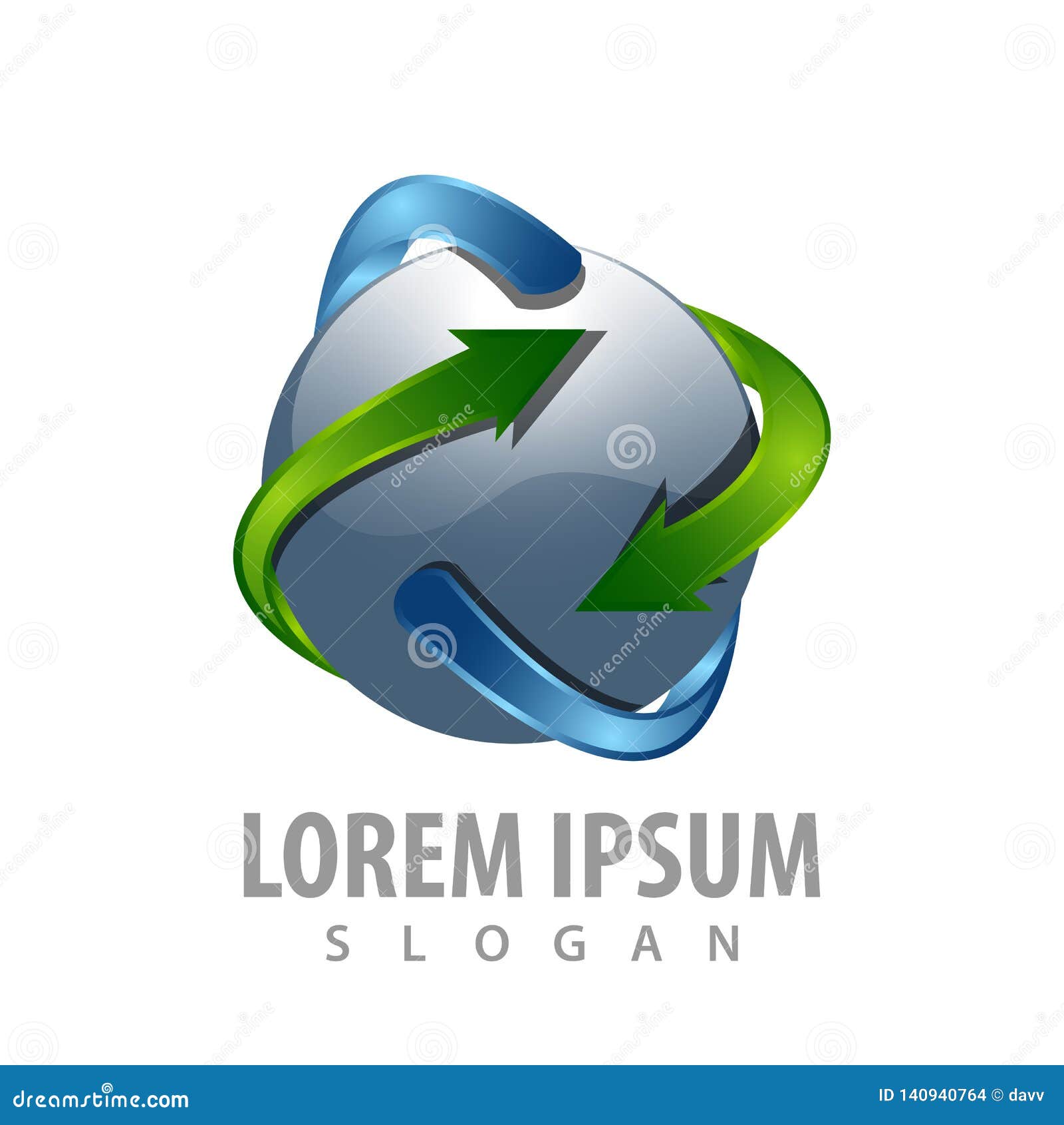 Swirl Arrow Sphere Logo Concept Design. Symbol Graphic Template Element ...