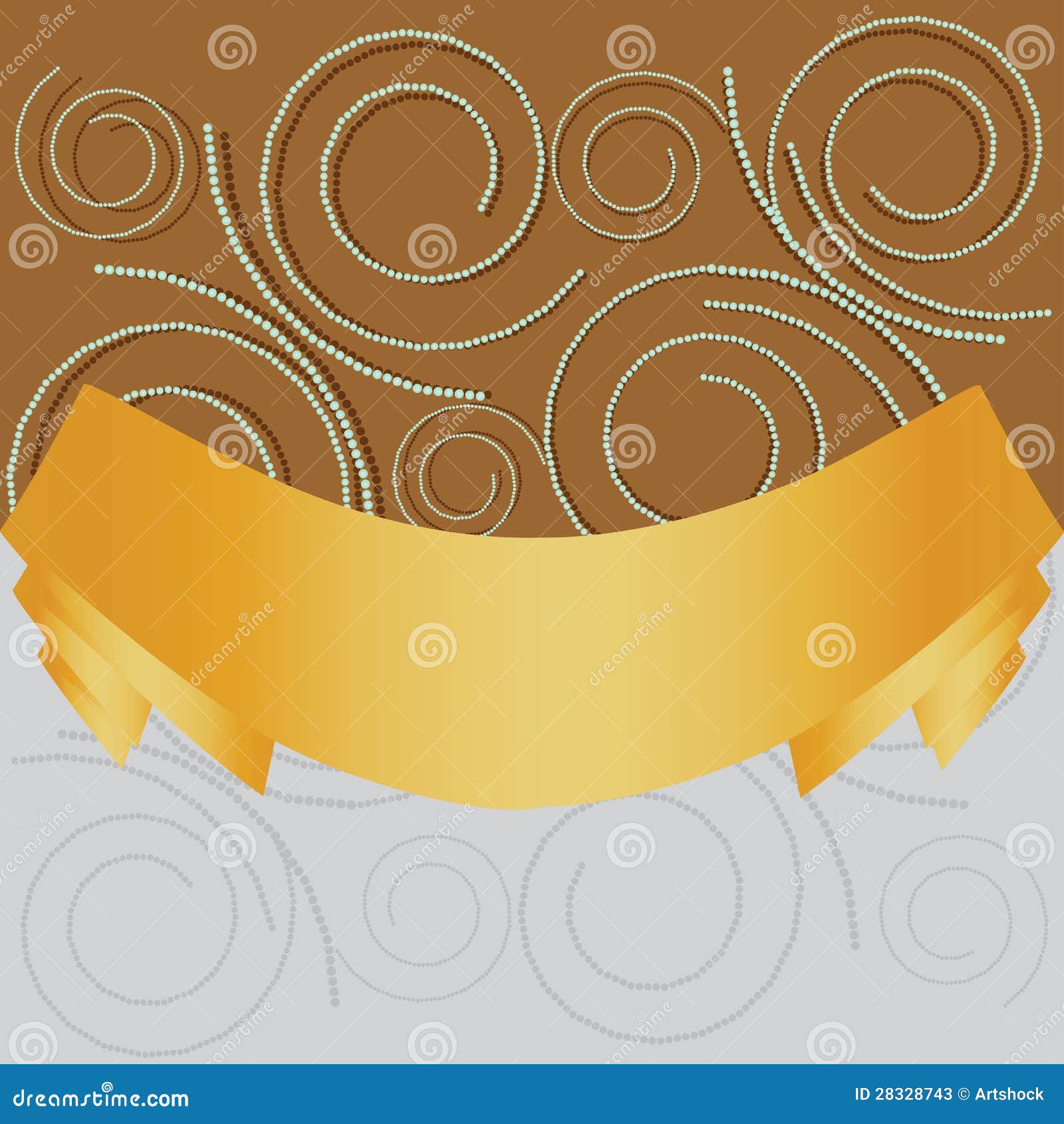 Swirl Background with Yellow Ribbon Stock Vector - Illustration of ...