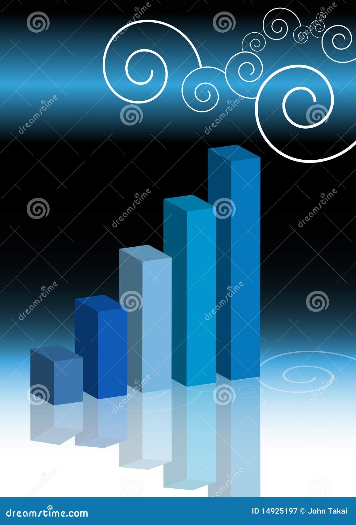 Swirl Bar Chart stock vector. Illustration of blank, pattern - 14925197