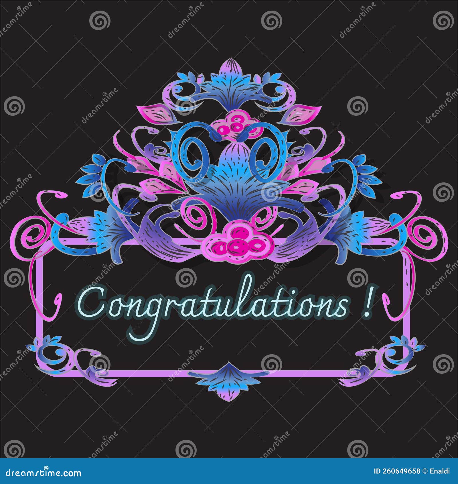 Congratulations Celebration Greetings Card and Sign Vector Decorative ...