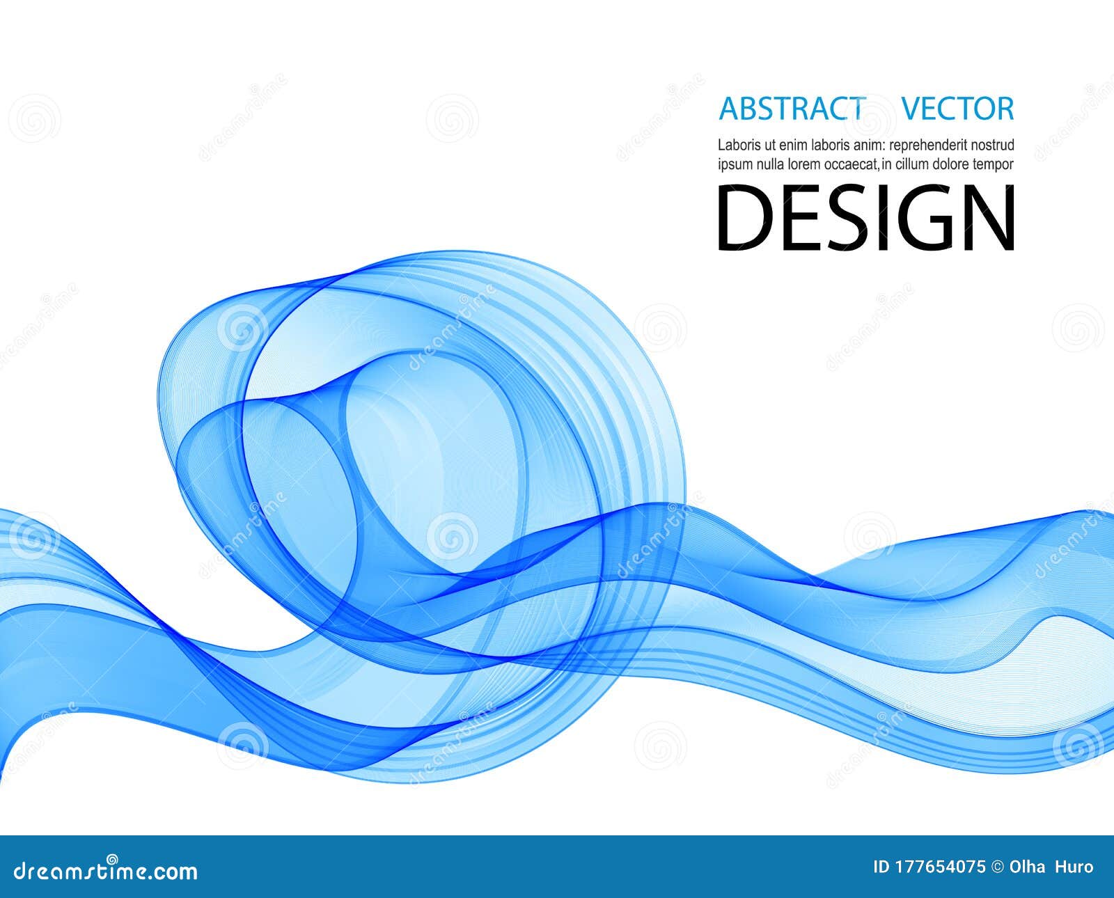 A Swirl of Blue Abstract Waves. Abstract Background for a Presentation ...