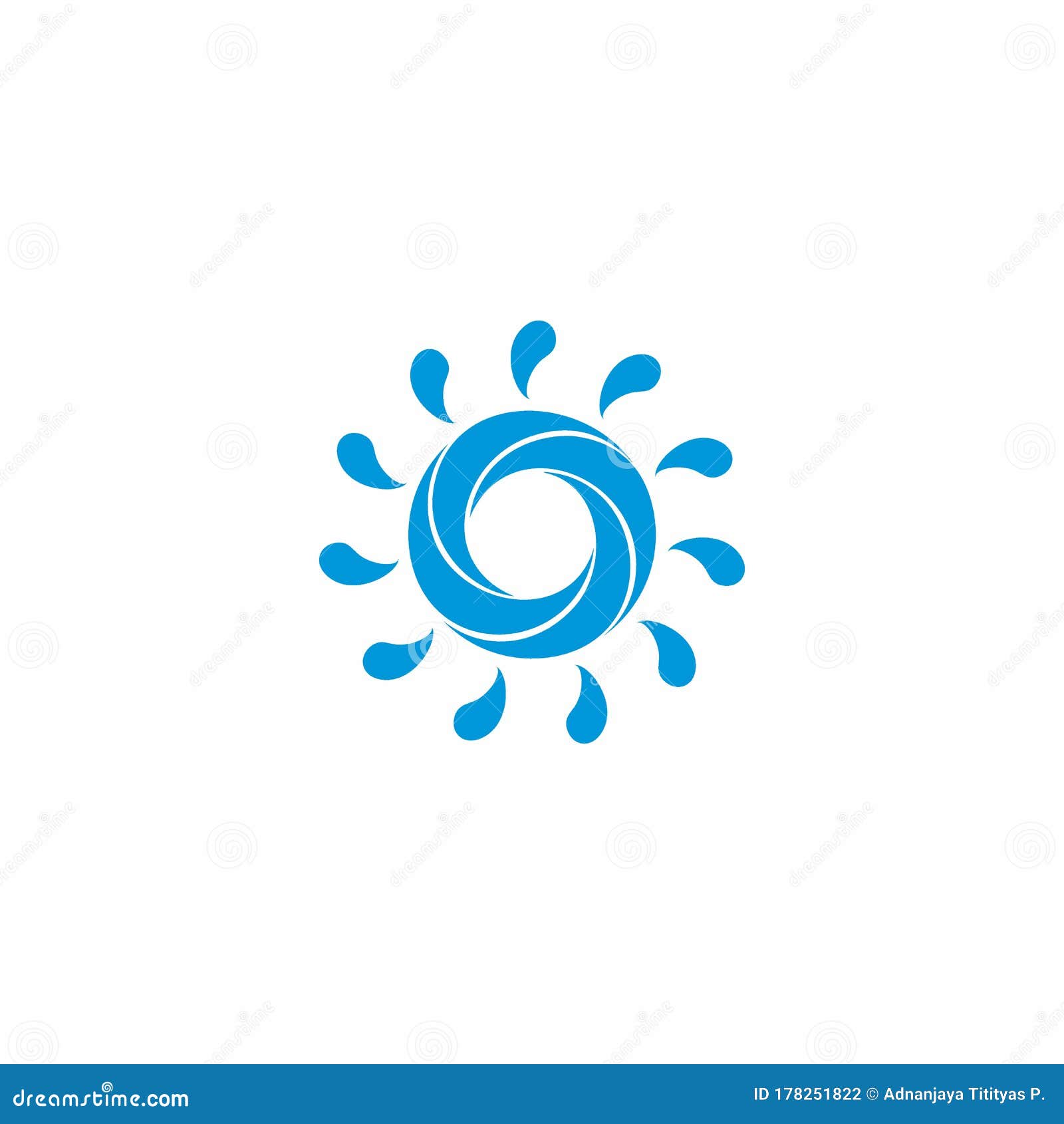 Swirl Blue Water Splash Rotate Motion Logo Vector Stock Vector ...