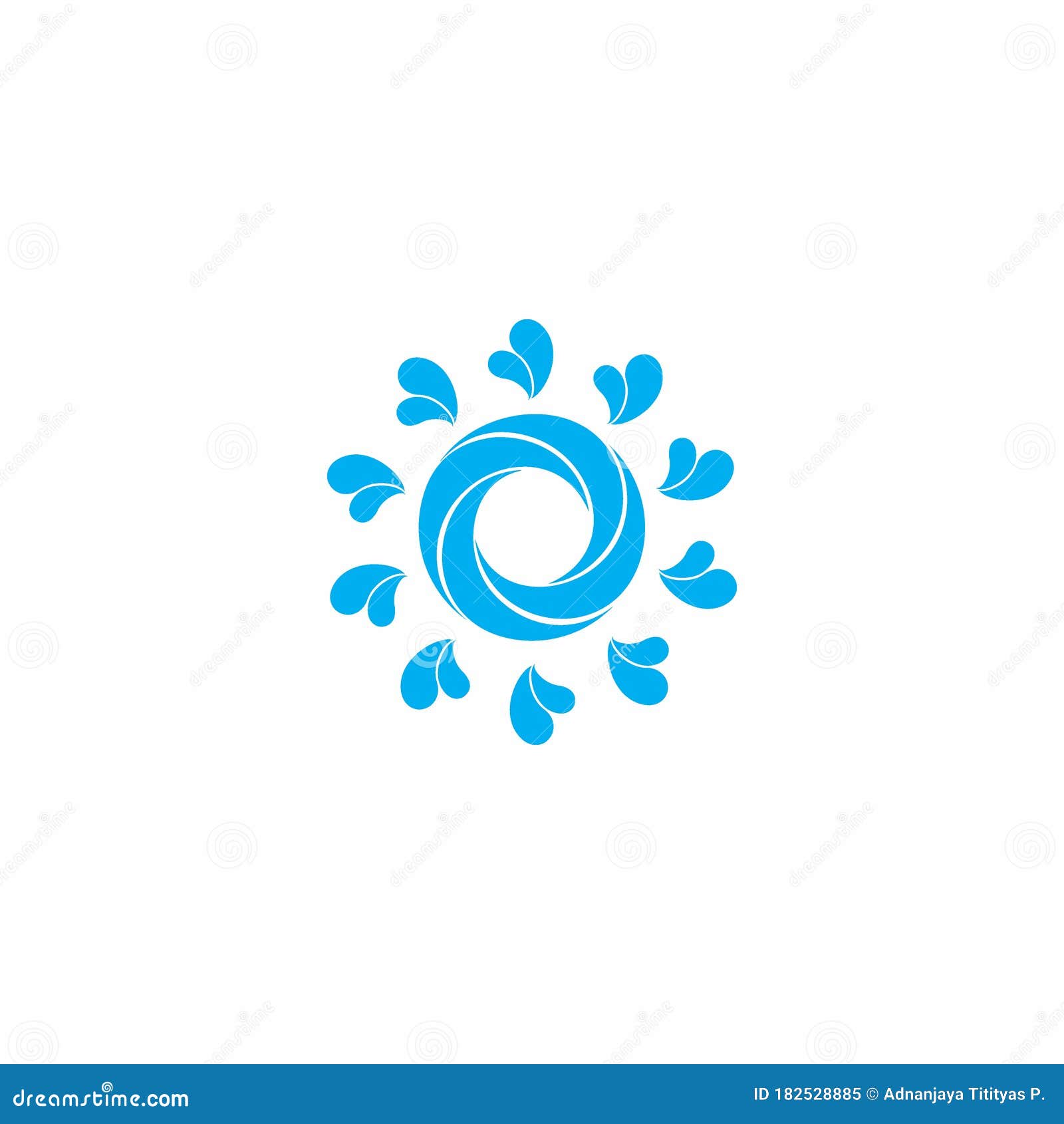Swirl Blue Water Splash Rotate Motion Logo Vector Stock Vector ...