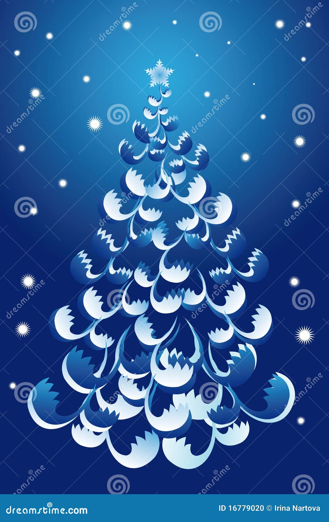 Swirl Christmas tree stock vector. Illustration of christmas - 16779020