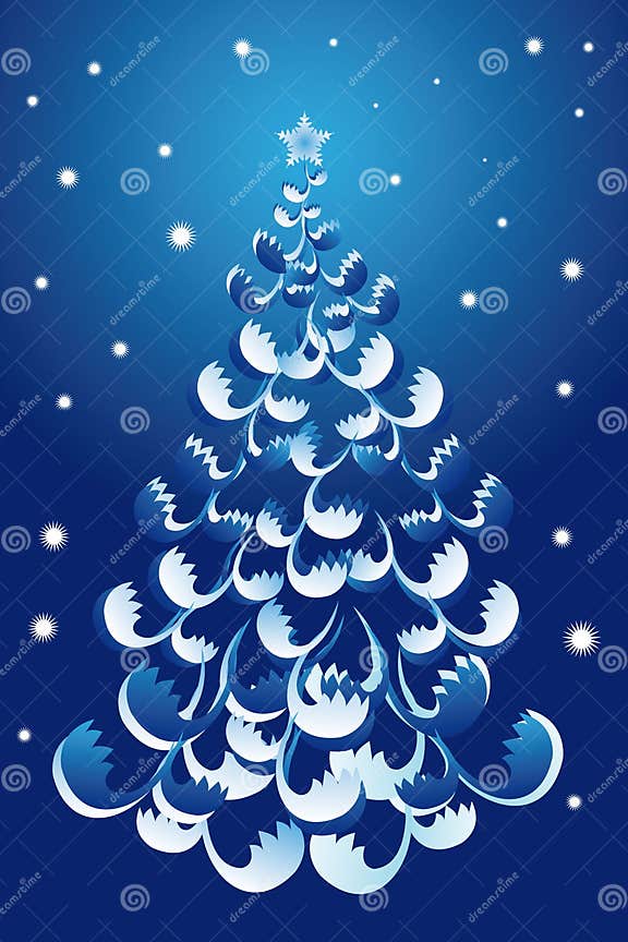 Swirl Christmas tree stock vector. Illustration of christmas - 16779020