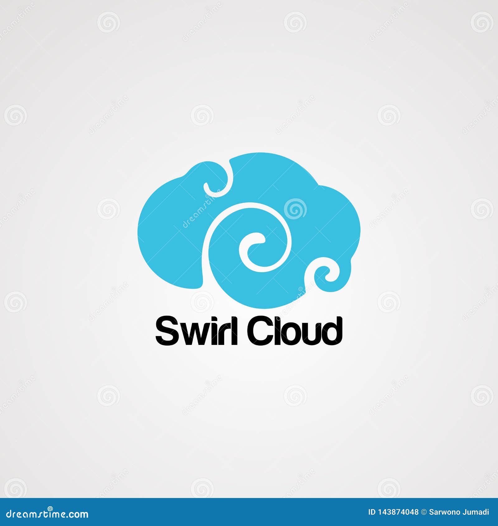 Swirl Cloud Logo Vector,icon,element, and Template Stock Vector ...