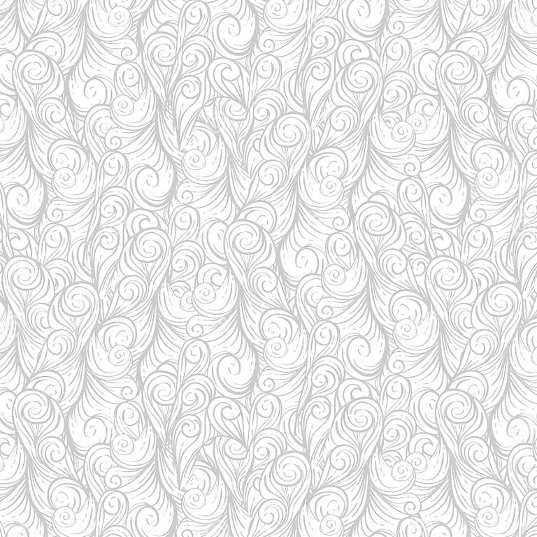 Swirl Cloud Pattern. Gray Line Swirl Pattern Stock Vector ...