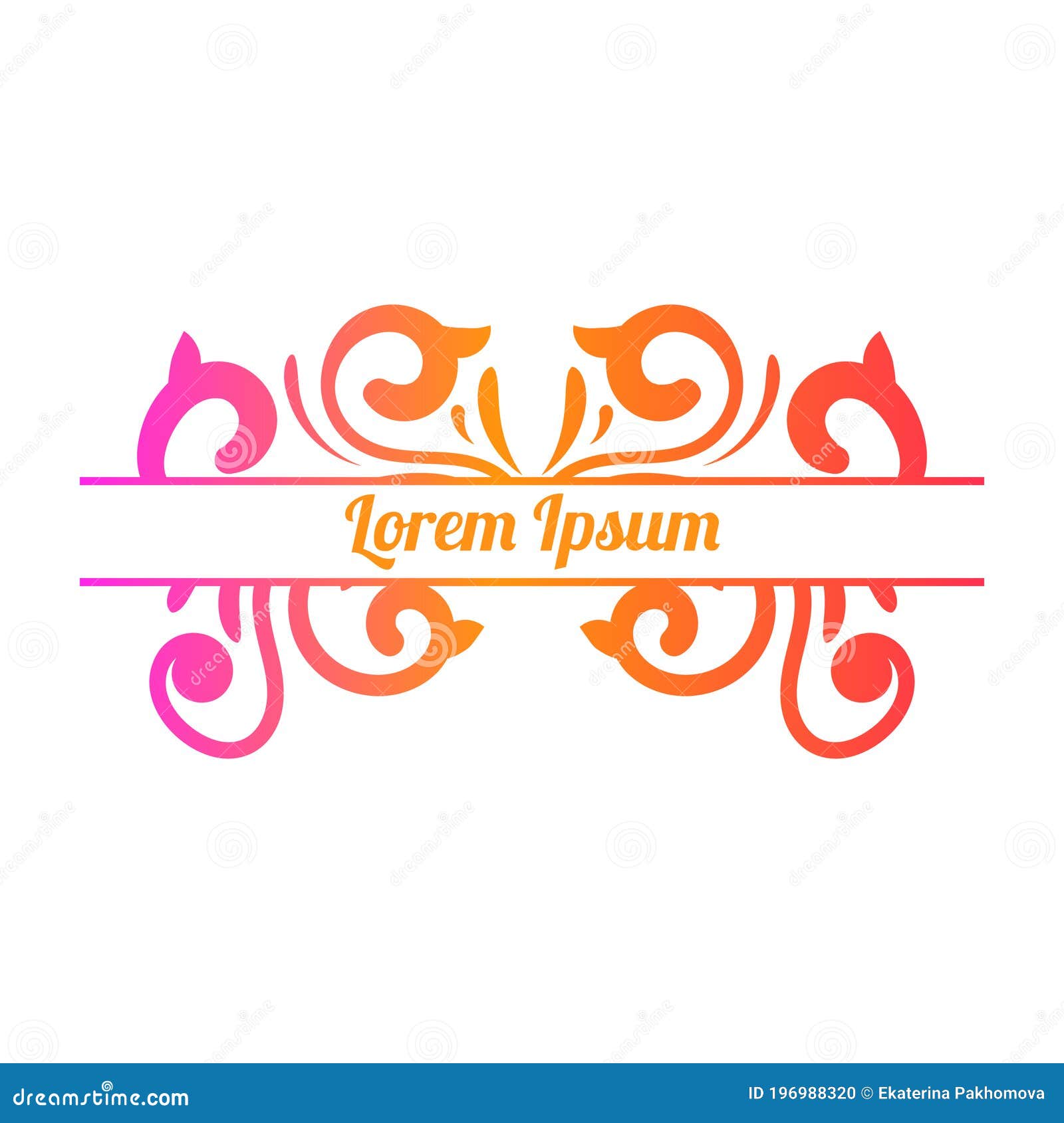 Colorful Gradient Abstract Curly Element for Design, Swirl, Curl. Stock ...