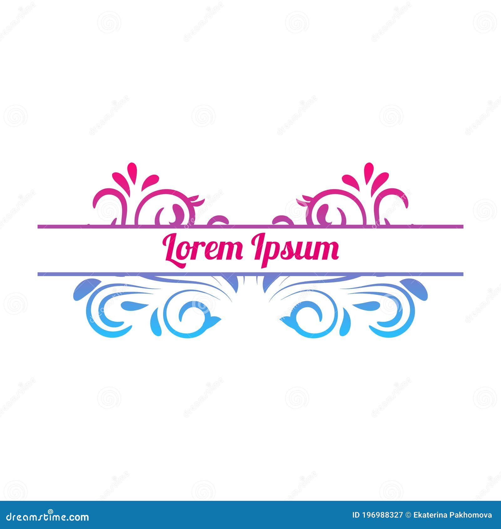 Colorful Gradient Abstract Curly Element for Design, Swirl, Curl. Stock ...