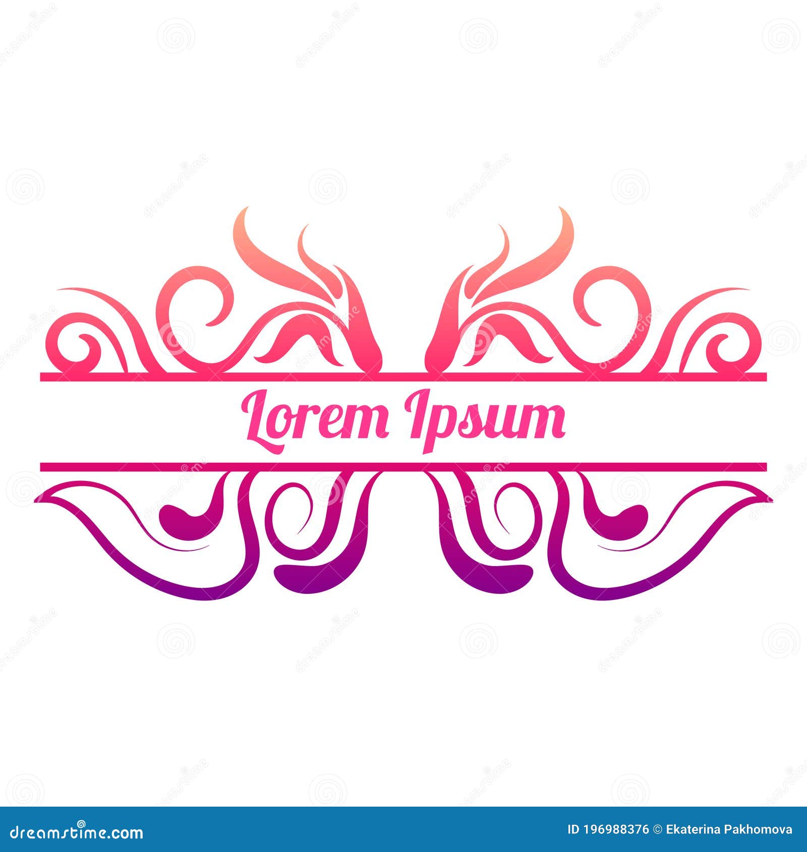 Colorful Gradient Abstract Curly Element for Design, Swirl, Curl. Stock ...