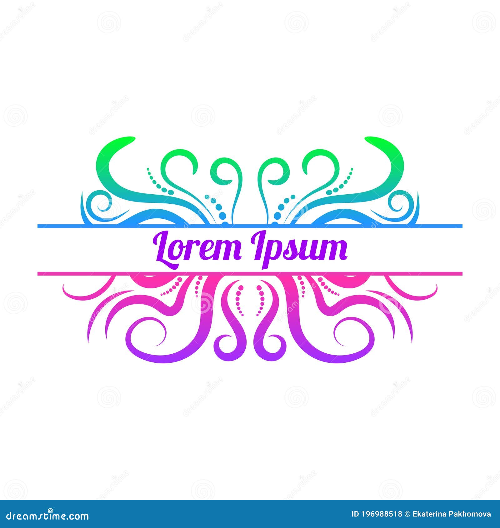 Colorful Gradient Abstract Curly Element for Design, Swirl, Curl. Stock ...