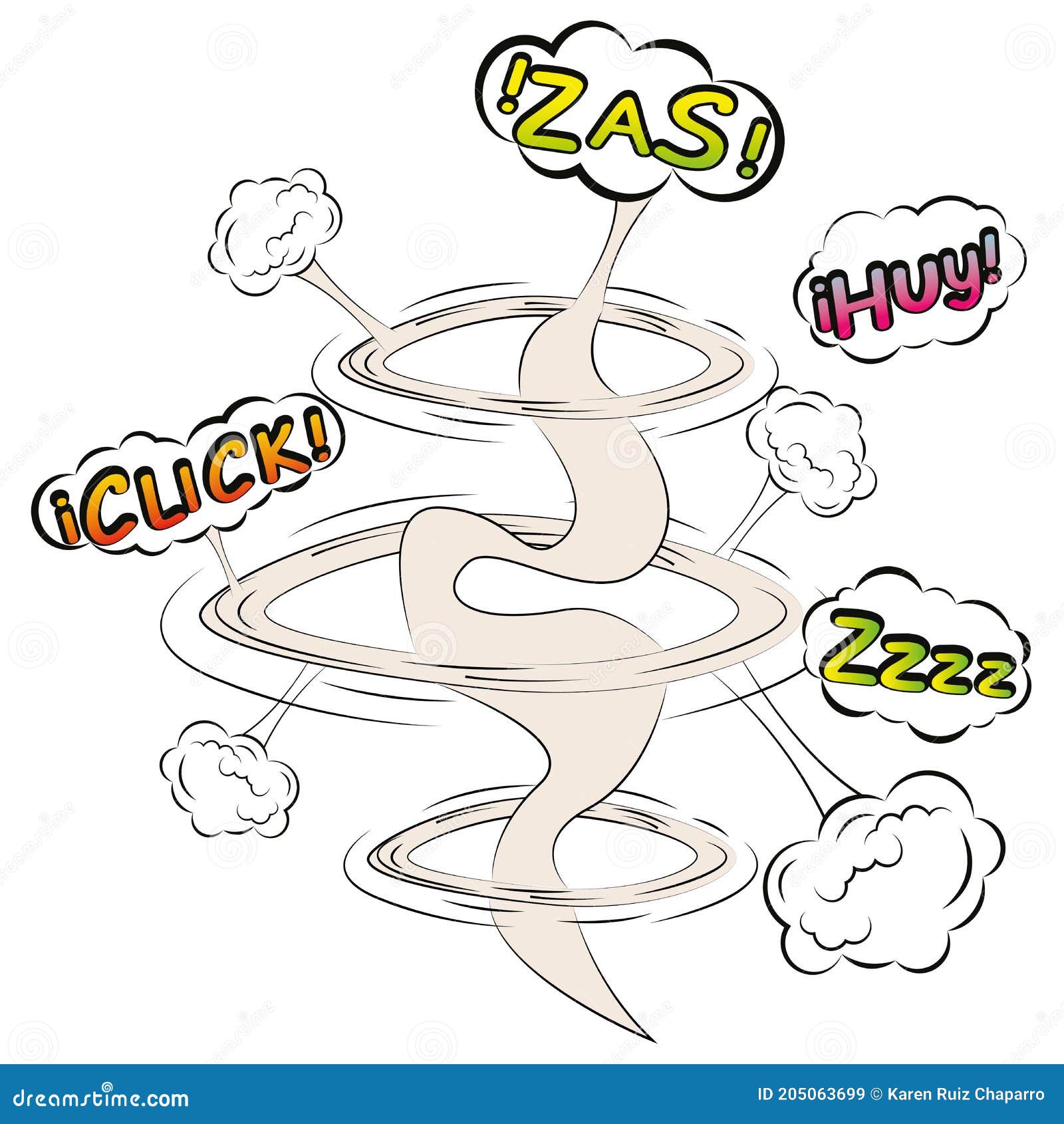 Swirl with Comic Expressions Bubbles Stock Vector - Illustration of ...