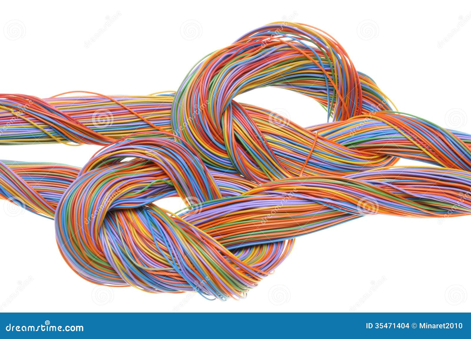 Swirl of Computer Network Cables Stock Photo - Image of colorful, bunch ...