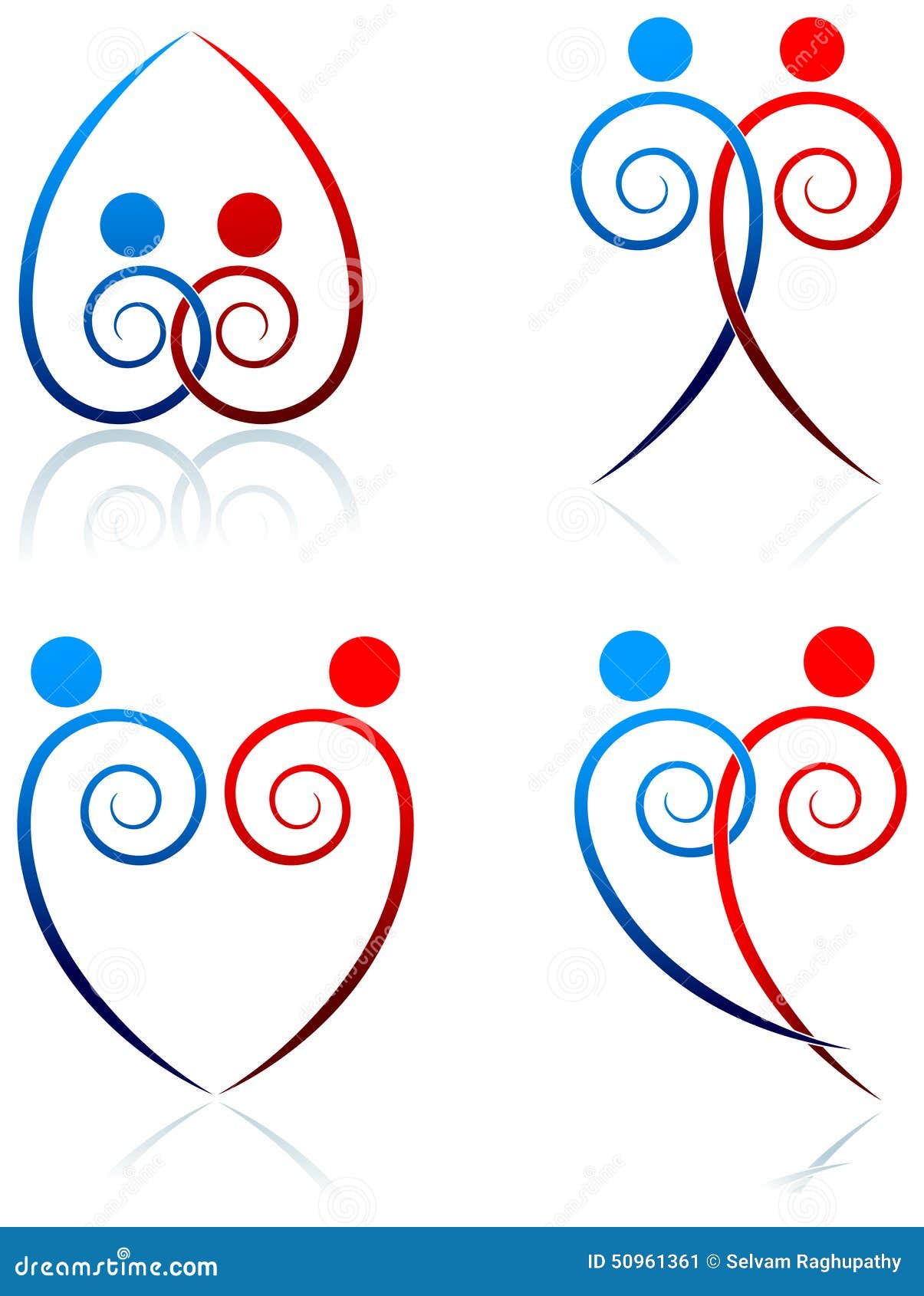 Swirl couples stock vector. Illustration of family, decoration - 50961361