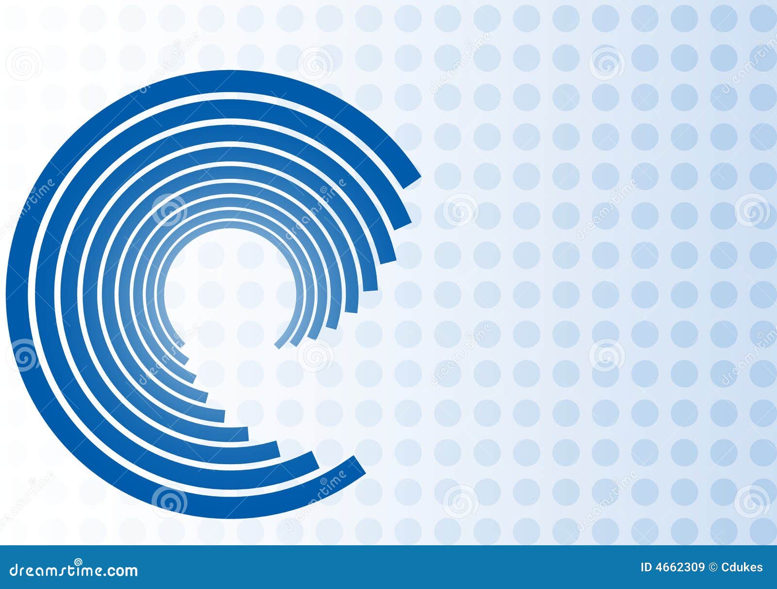 Swirl Design on Blue Dot Background Stock Illustration - Illustration ...