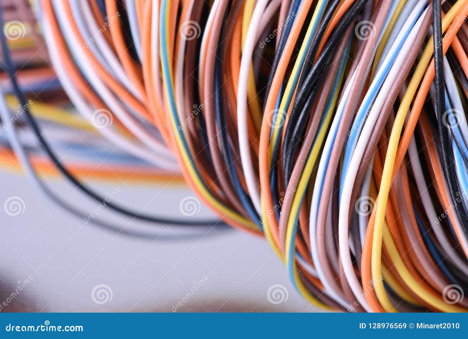 Swirl of electrical cables stock image. Image of abstract - 128976569
