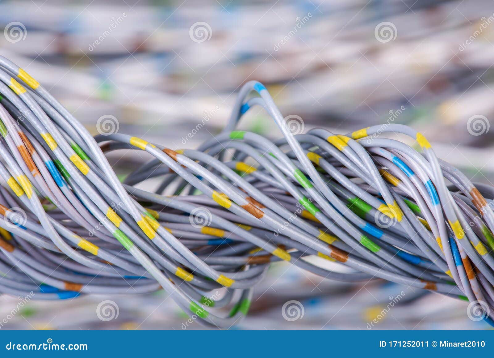 Swirl of Electrical Computer Cable Stock Image - Image of data, closeup ...