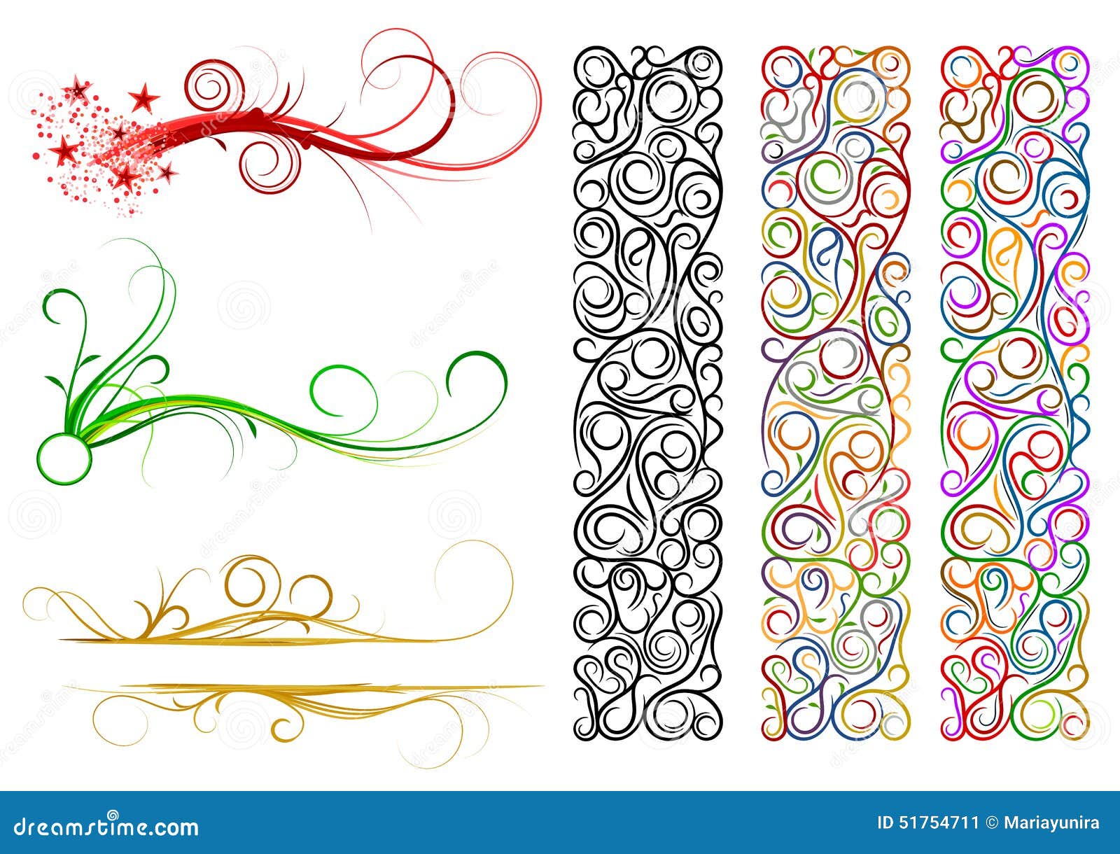 Swirl Elements stock illustration. Illustration of symetric - 51754711