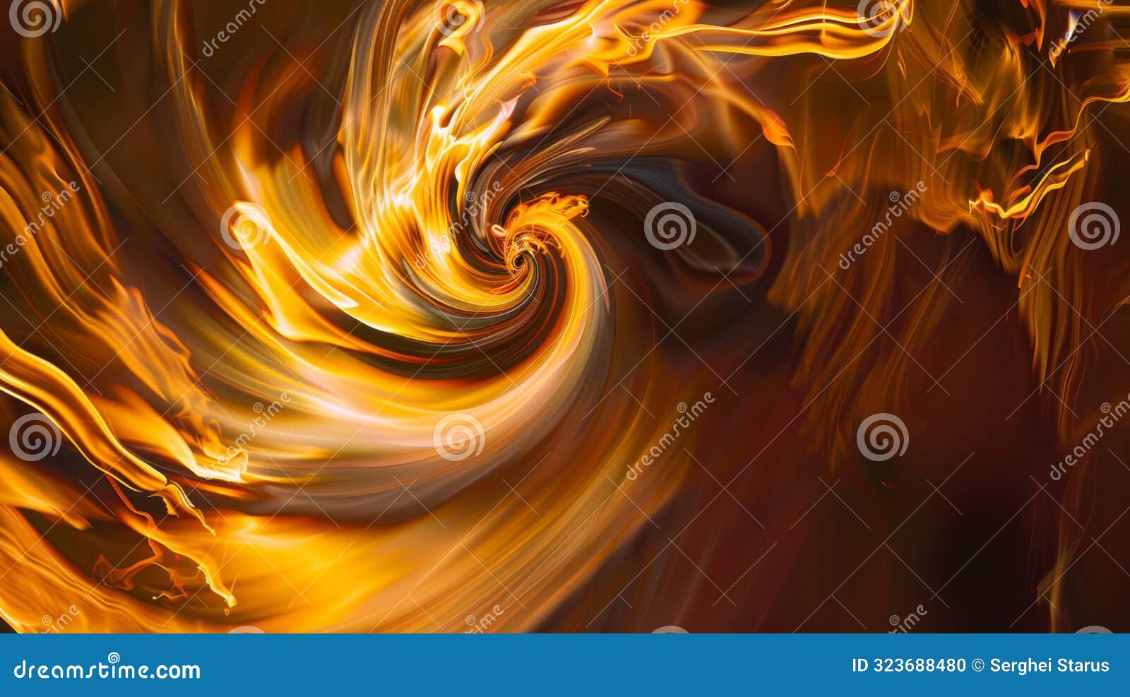 A Swirl of Fire and Smoke in a Digital Image, AI Stock Photo - Image of ...