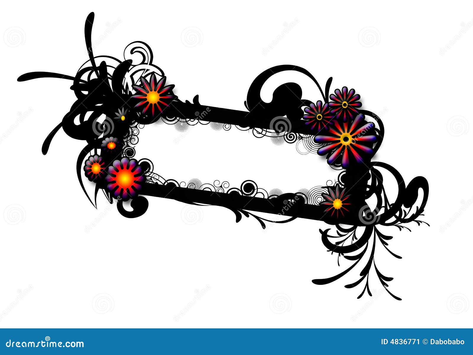 Swirl frame stock illustration. Illustration of stylish - 4836771