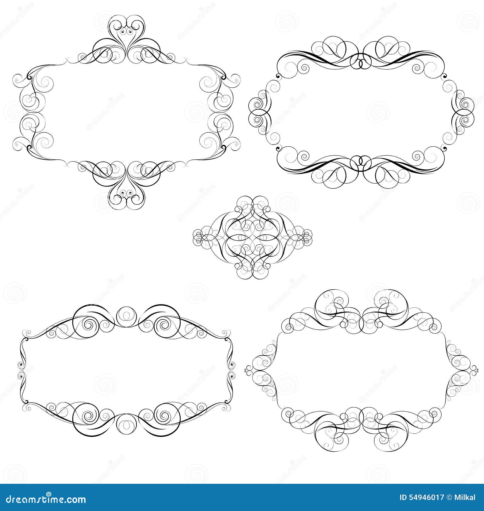 Swirl frame stock vector. Illustration of illustrations - 54946017