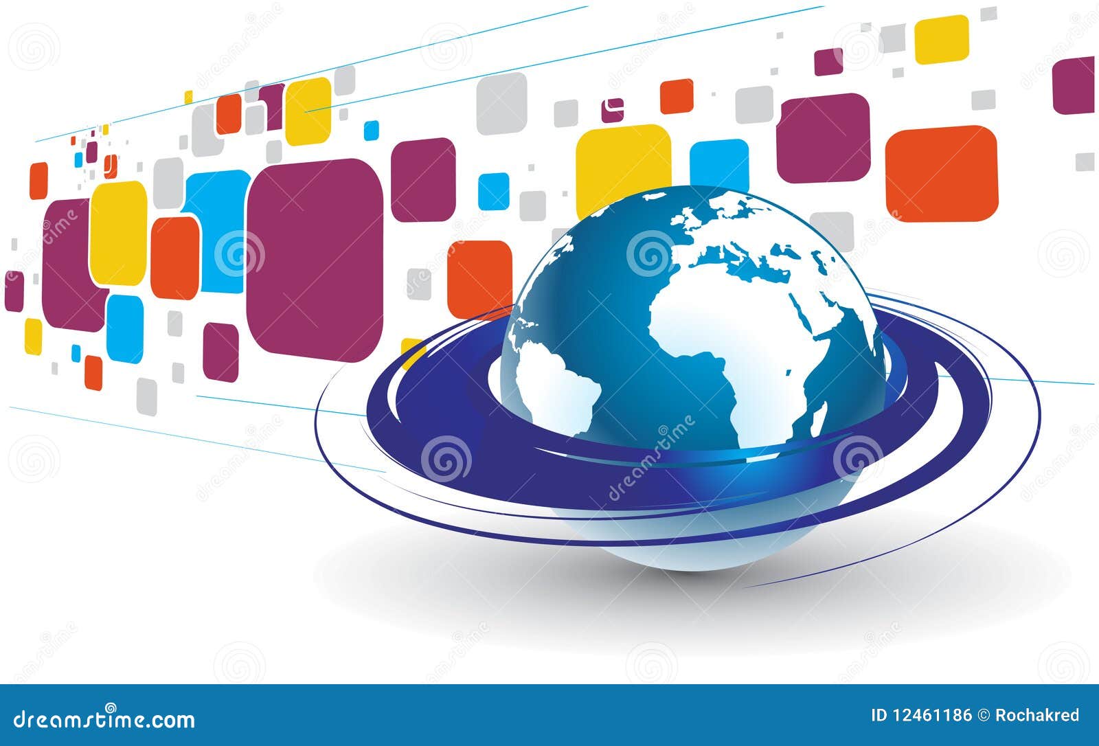 Swirl globe stock vector. Illustration of global, globe - 12461186