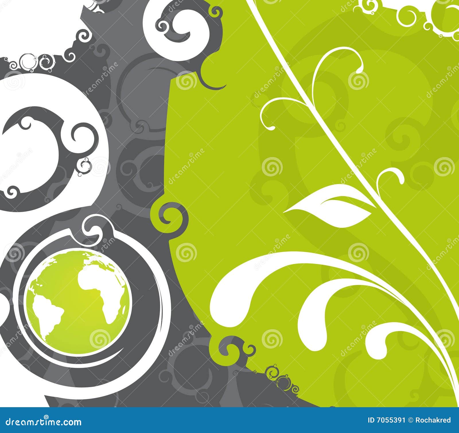 Swirl globe stock vector. Illustration of national, plant - 7055391