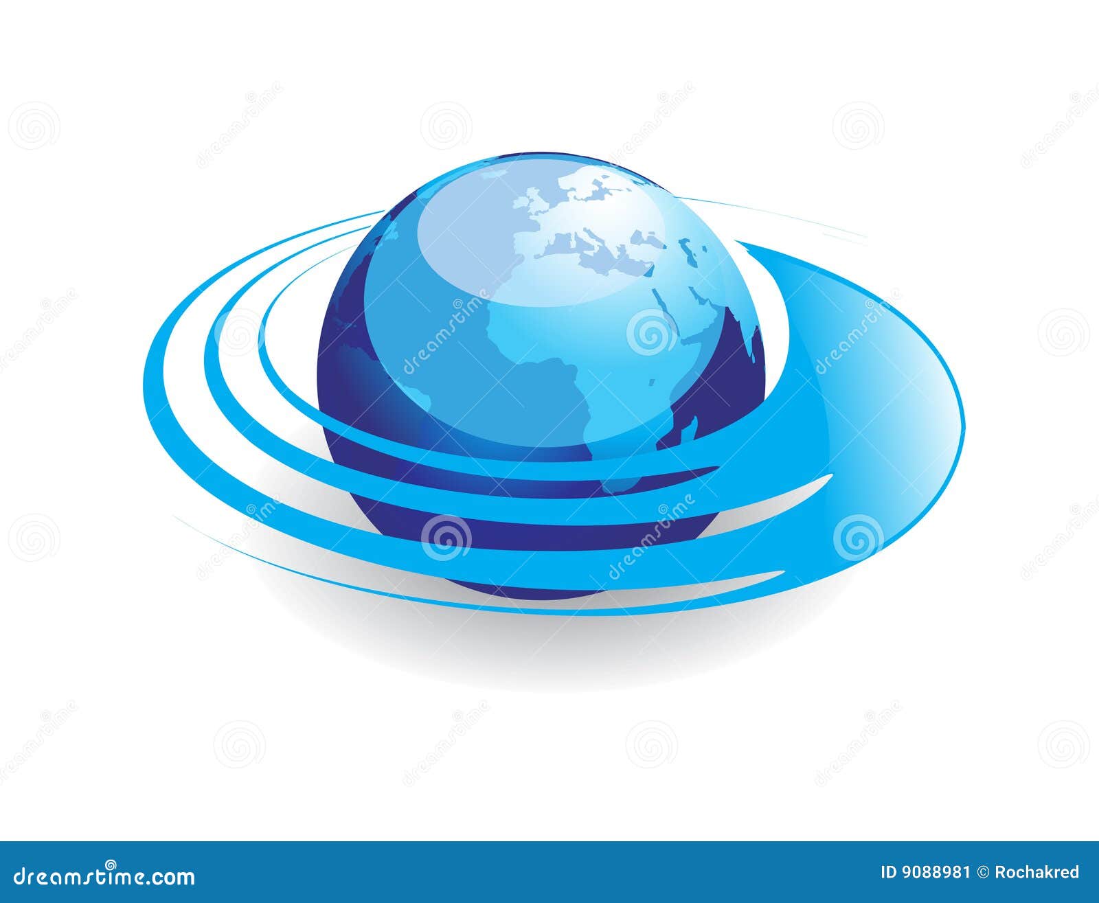 Swirl globe stock vector. Illustration of shape, fresh - 9088981