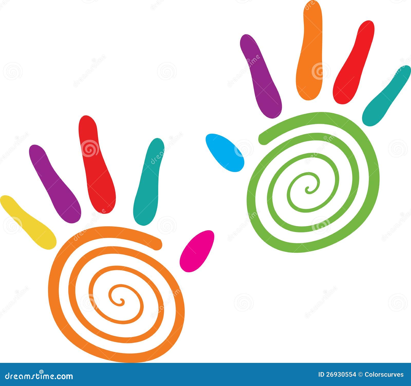Swirl hands stock vector. Illustration of child, artistic - 26930554