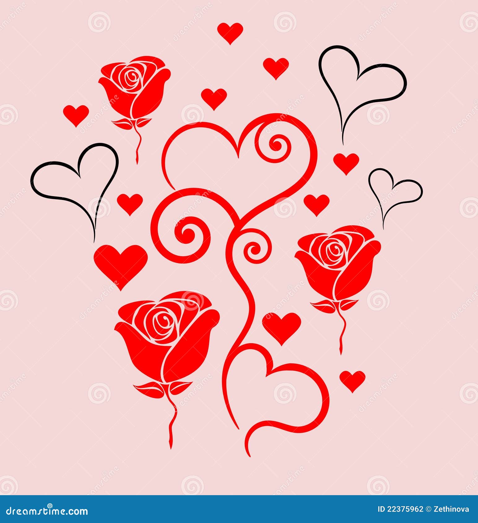 Swirl Heart stock vector. Illustration of emotion, shapes - 22375962