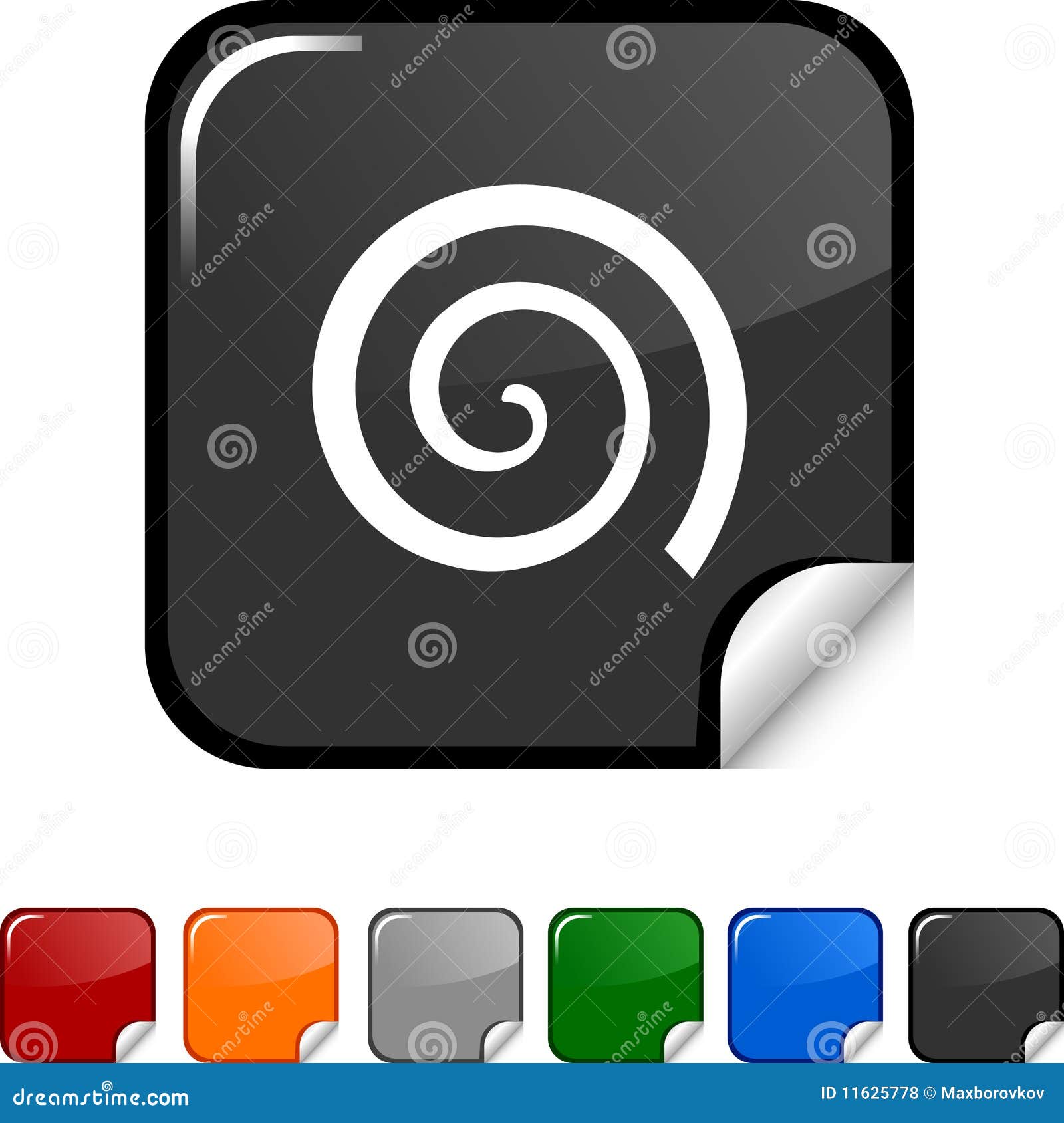 Swirl icon. stock vector. Illustration of design, sticker - 11625778