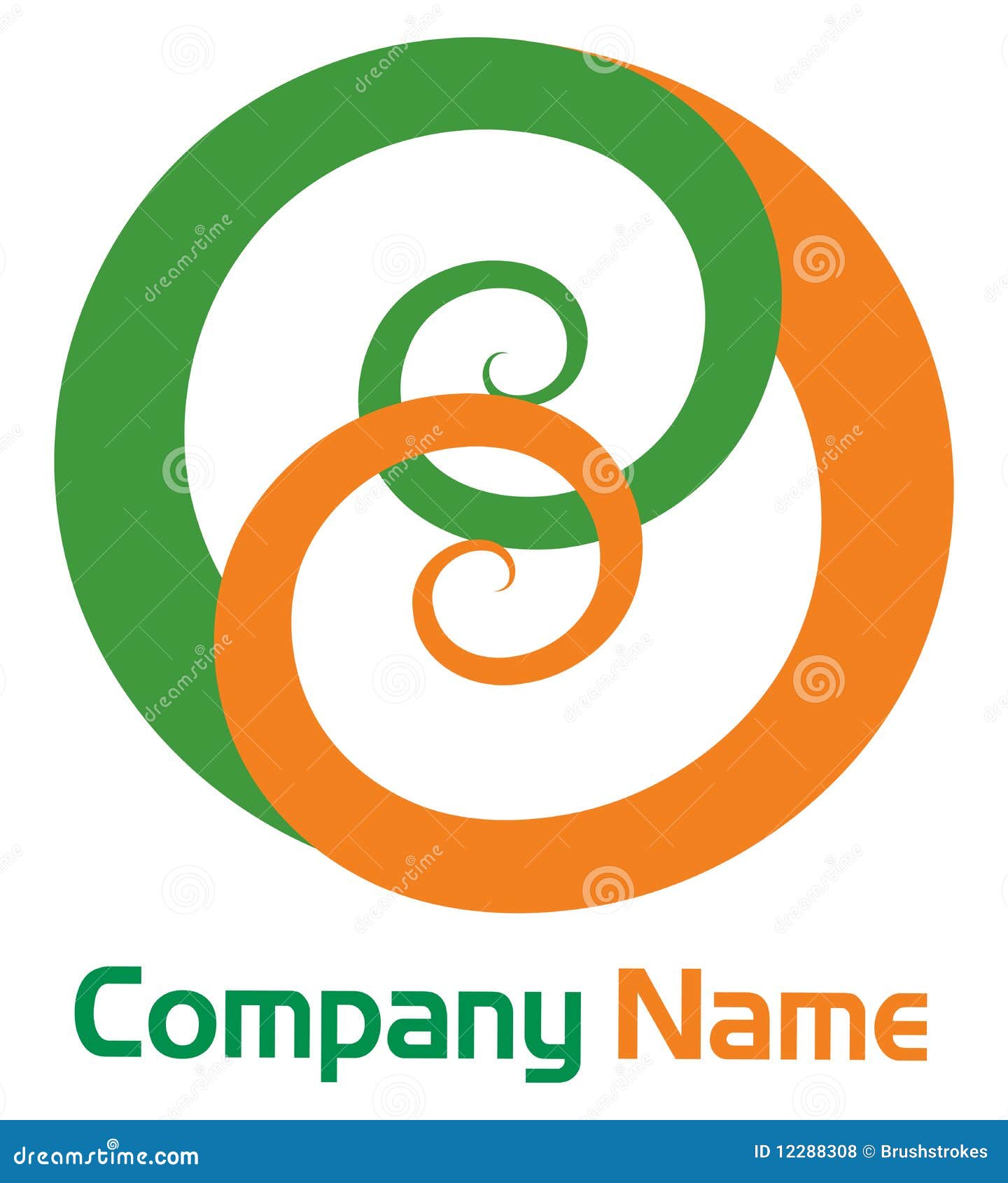 Swirl logo stock illustration. Illustration of logo, green - 12288308
