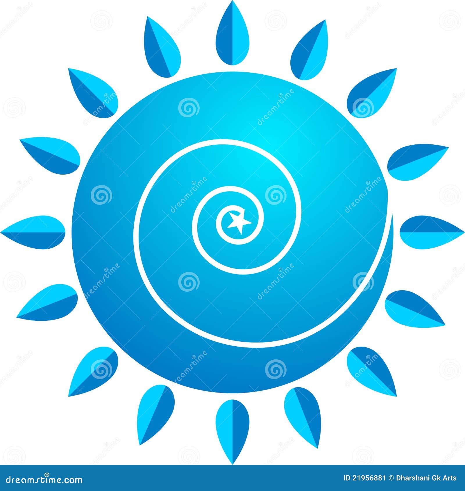 Swirl Sun Logo Cartoon Vector | CartoonDealer.com #133007301