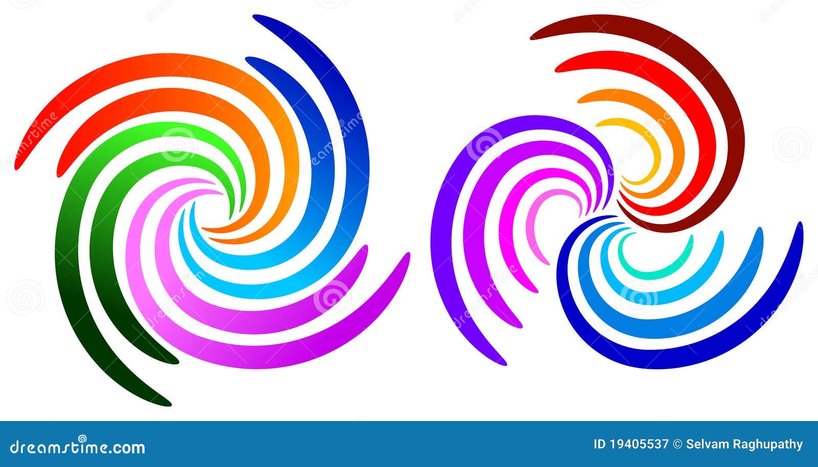 Swirl logos stock vector. Illustration of isolated, colorful - 19405537