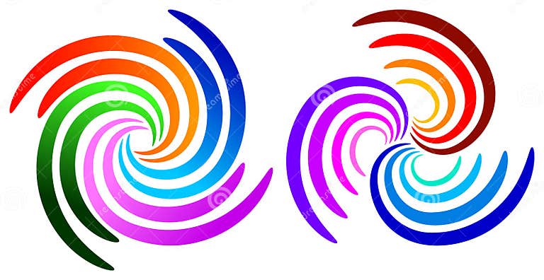 Swirl logos stock vector. Illustration of isolated, colorful - 19405537