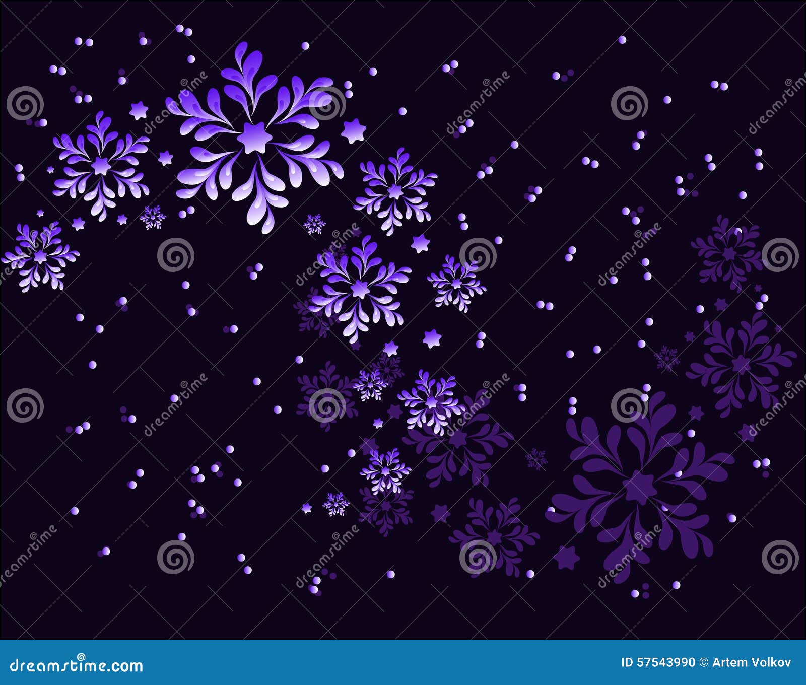 Swirl of Magic Snowflakes EPS10 Stock Vector - Illustration of festive ...