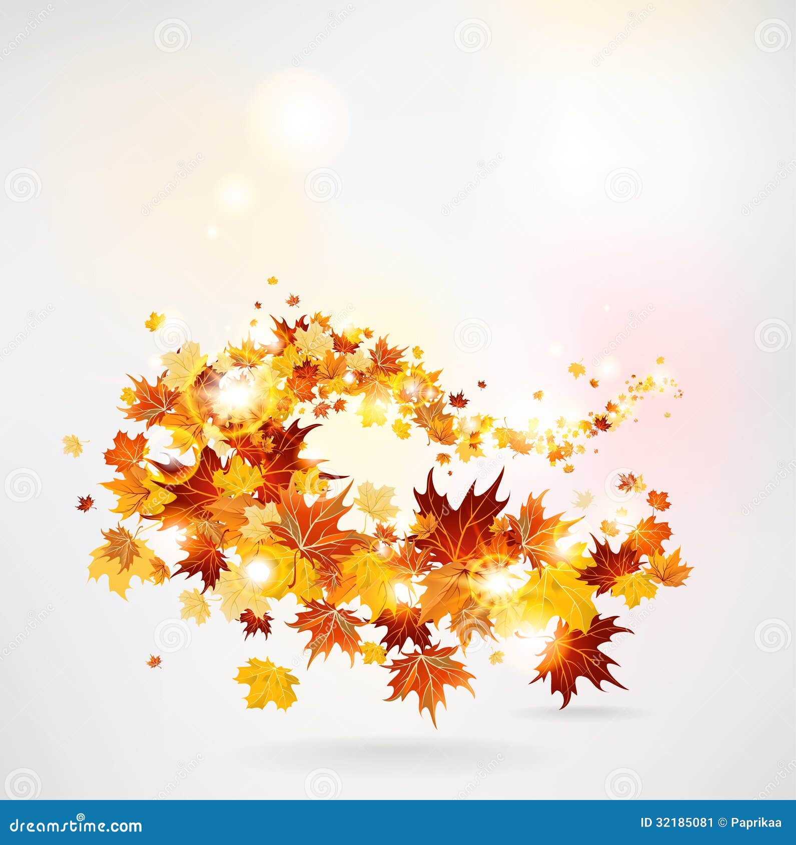 Swirl of maple leaves stock vector. Illustration of background - 32185081