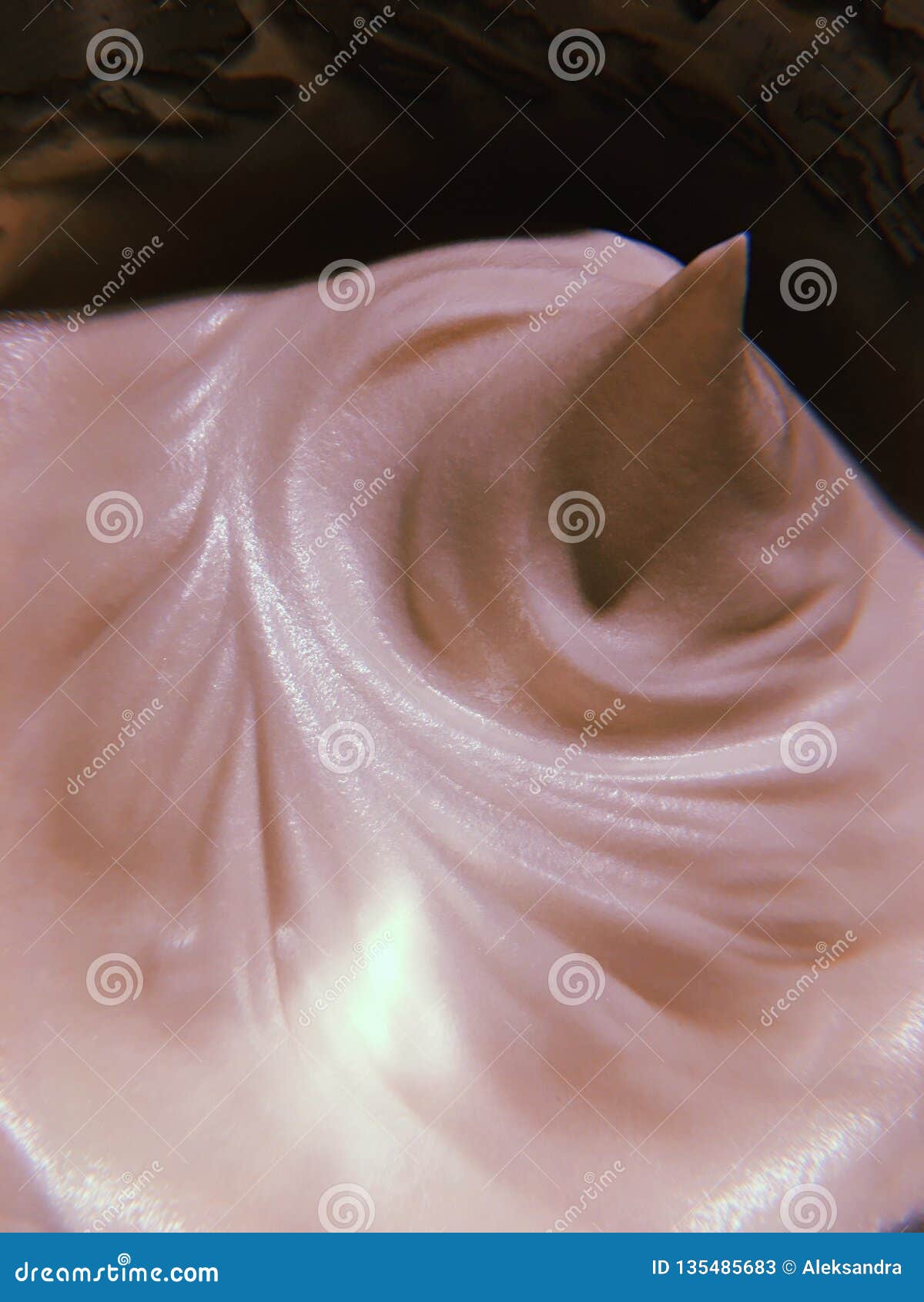 Swirl stock image. Image of food, meringue, macro, pink - 135485683