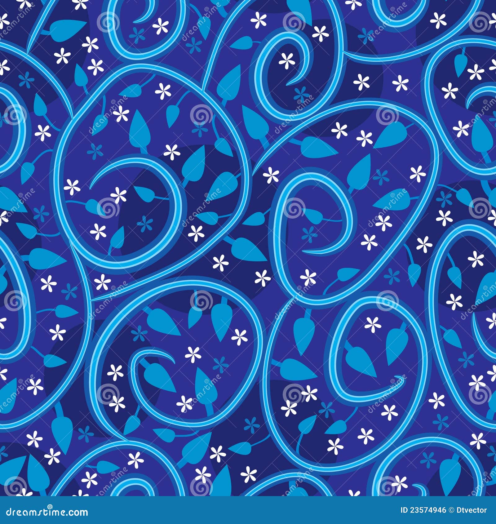 Swirl Natural Seamless Pattern Stock Vector - Illustration of beautiful ...