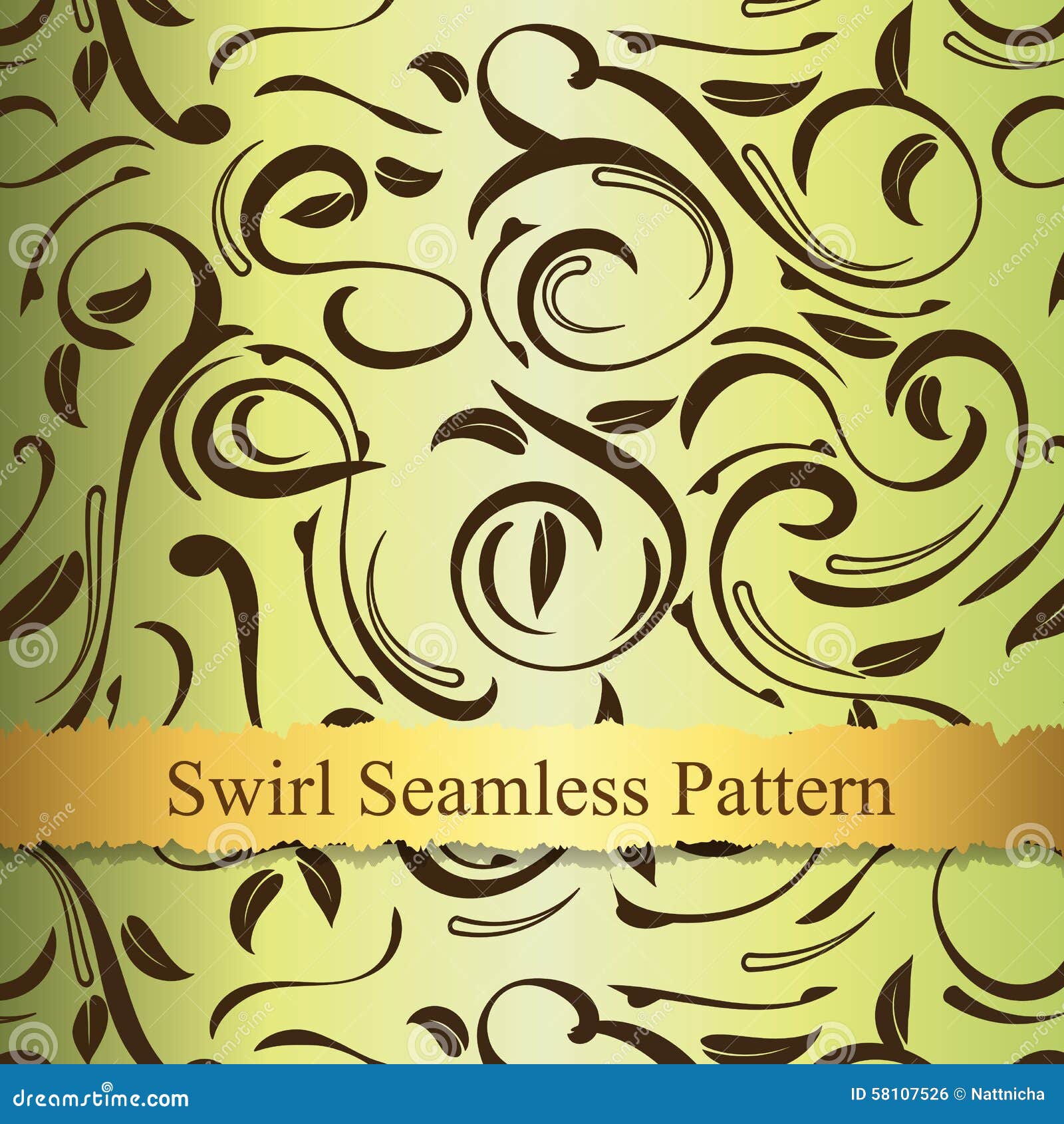 Swirl pattern stock vector. Illustration of floral, seamless - 58107526