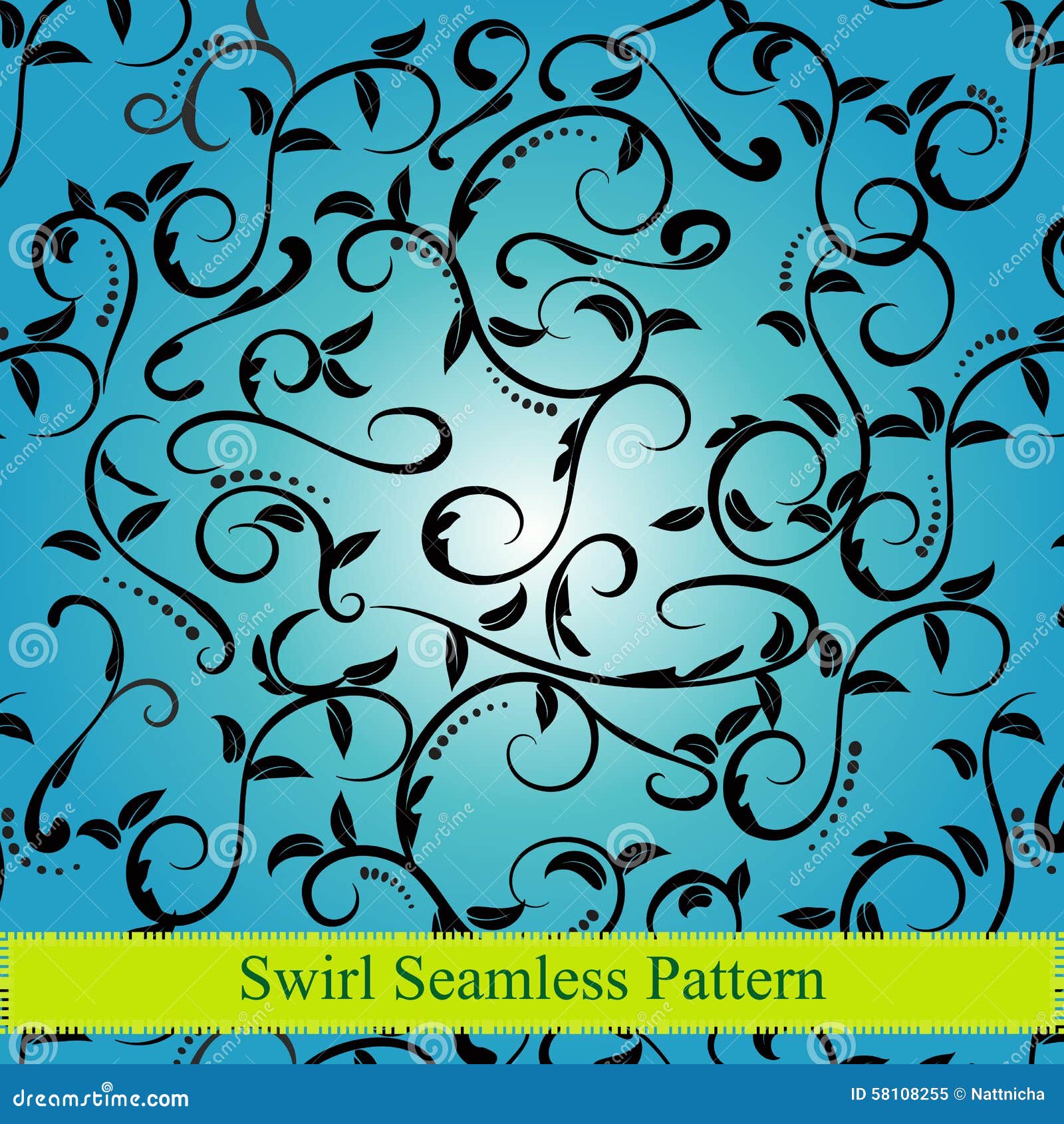 Swirl pattern stock vector. Illustration of luxury, vines - 58108255