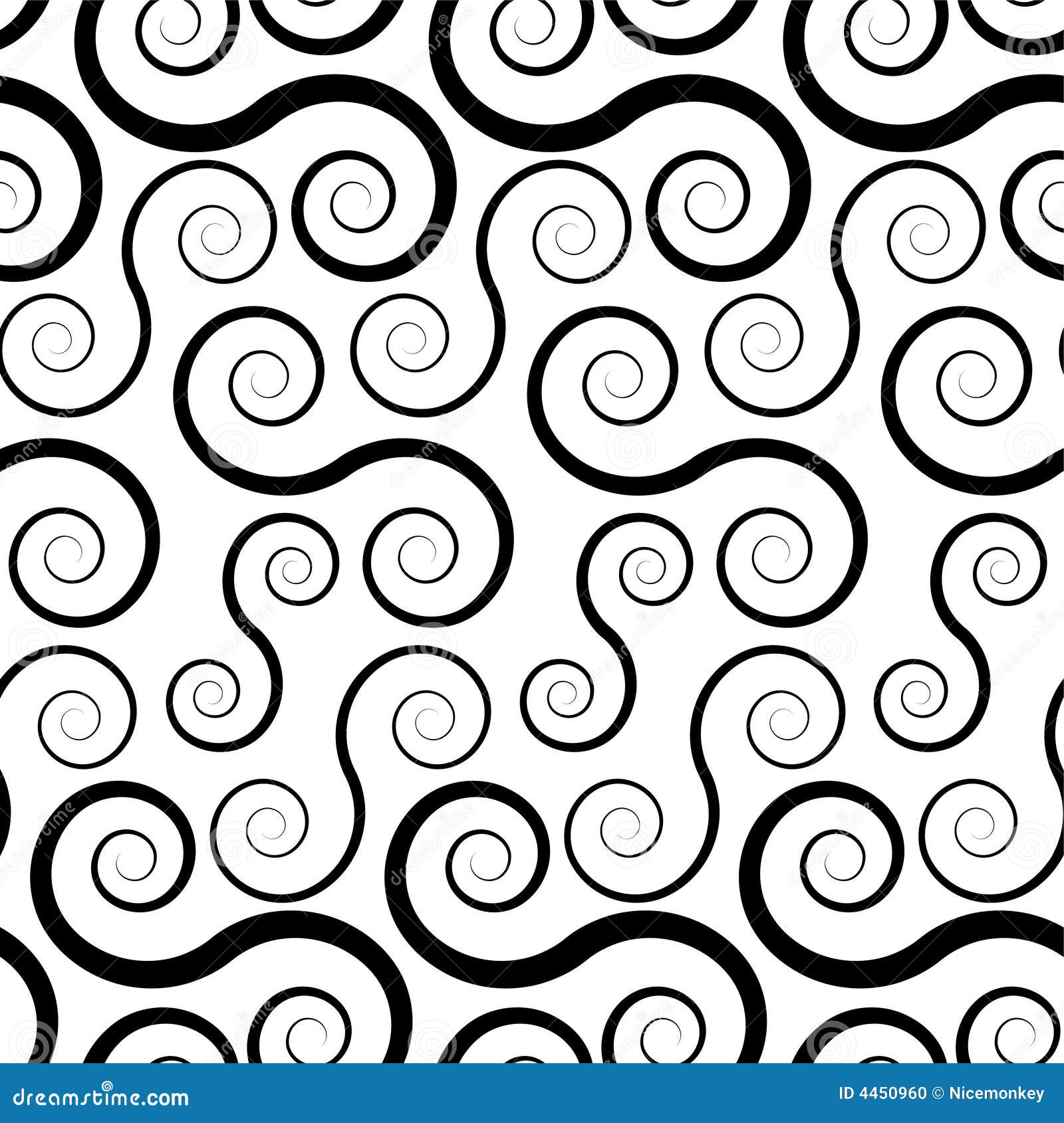 Swirl repeat stock vector. Illustration of style, ornate - 4450960