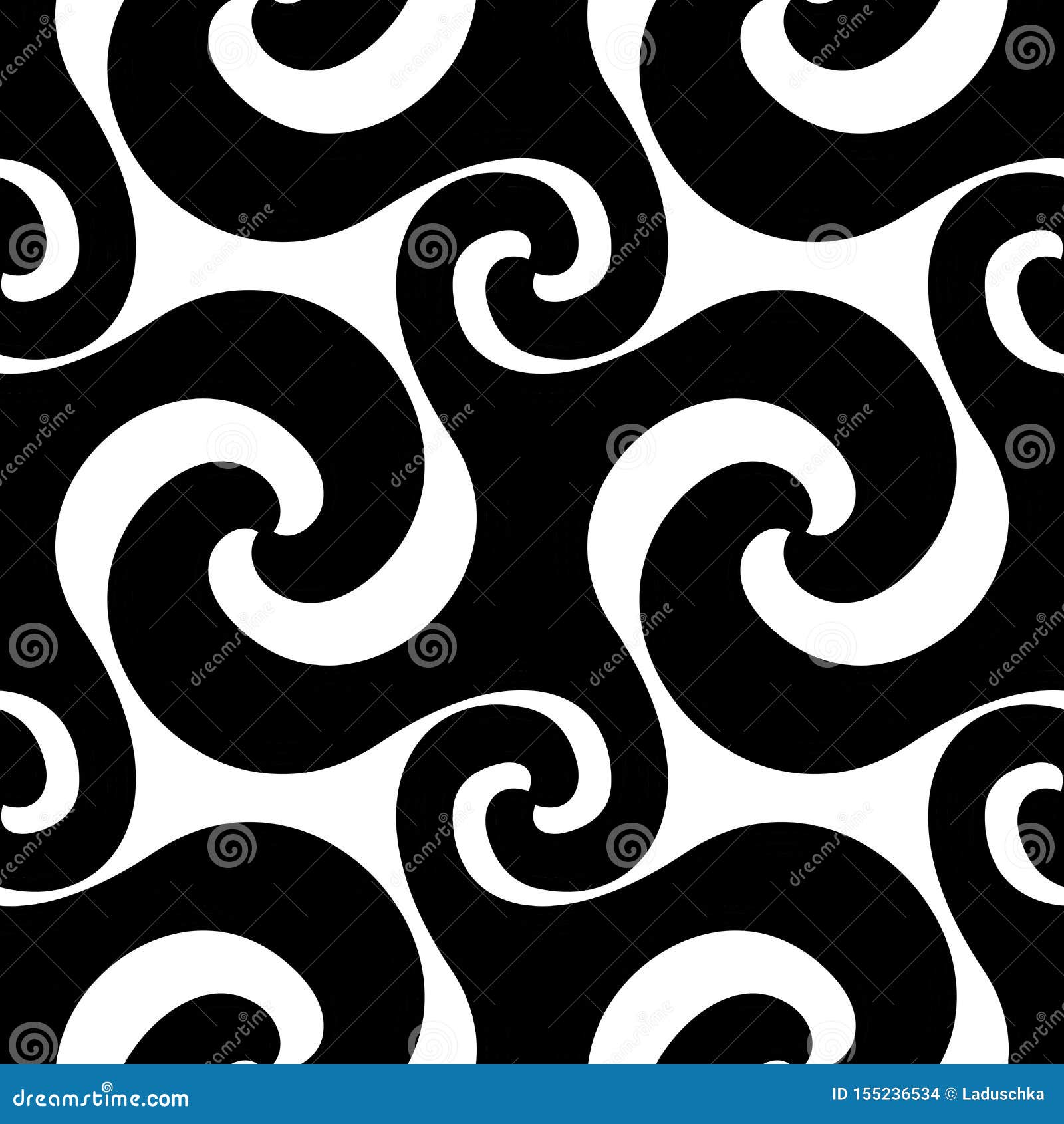 Swirl Seamless Pattern. Abstract Illusion Background Stock Vector ...