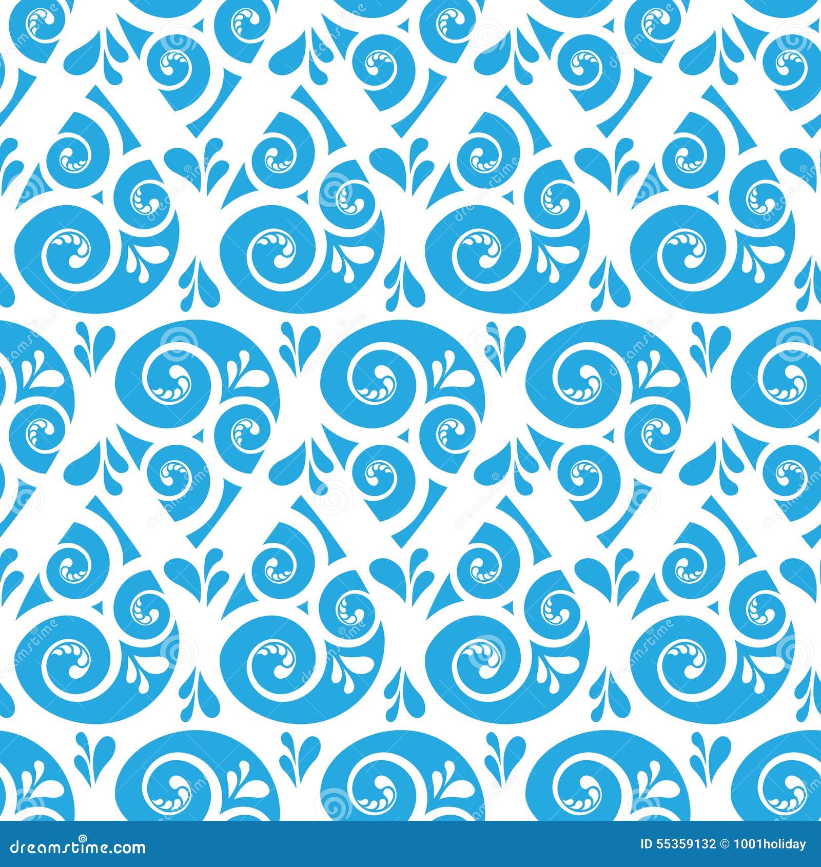 Swirl seamless pattern stock vector. Illustration of river - 55359132