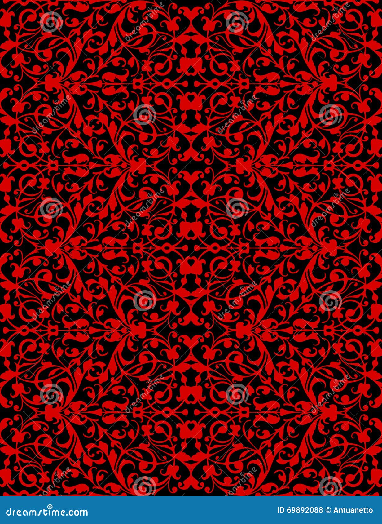 Swirl seamless pattern stock vector. Illustration of plant - 69892088