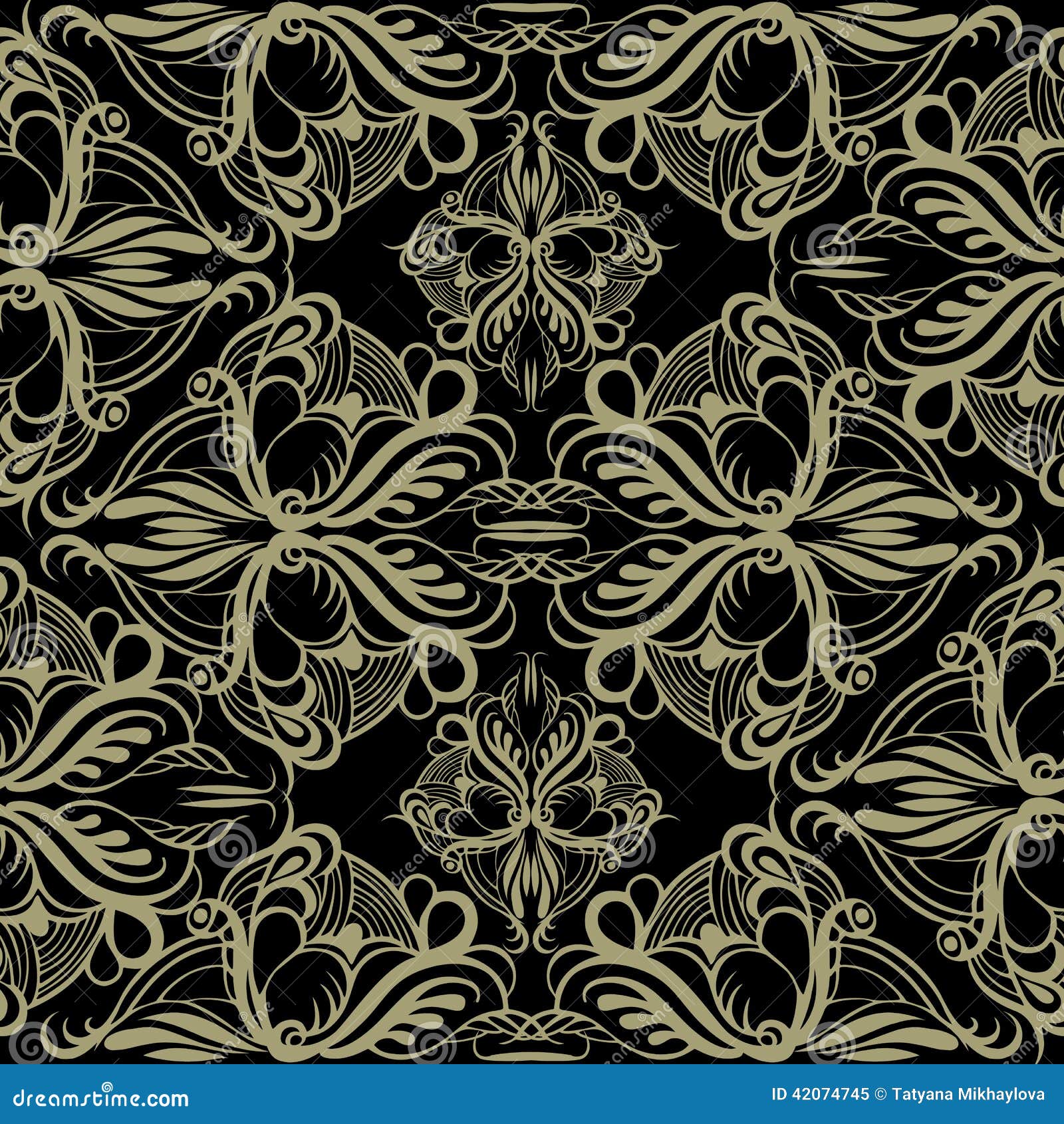 Swirl.seamless stock vector. Illustration of deco, pattern - 42074745