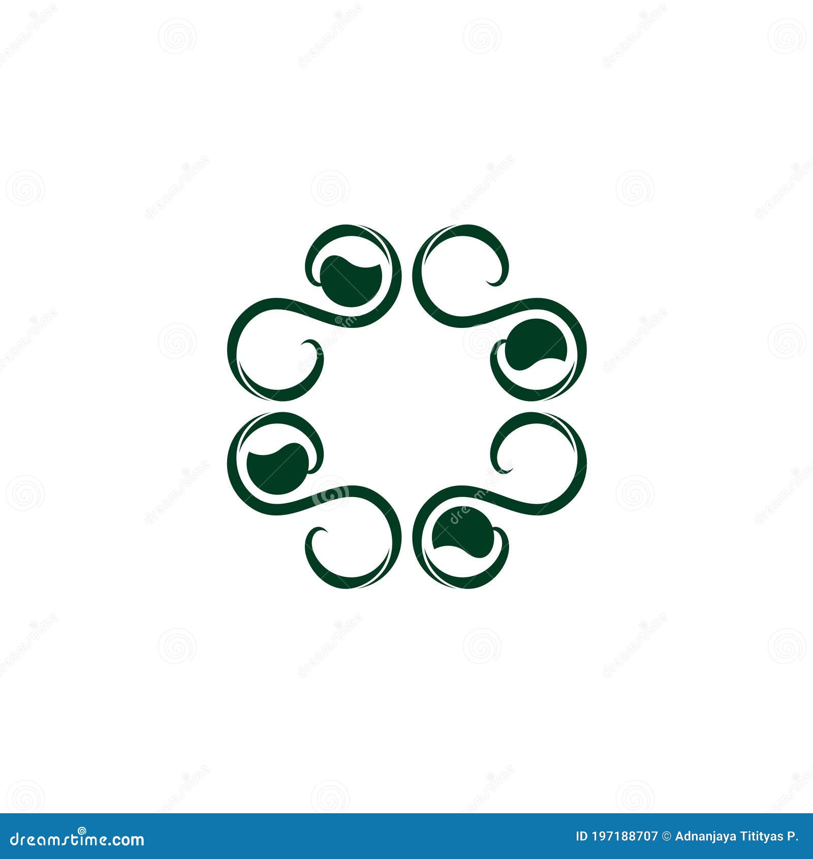 Swirl Spiral Leaf Curves Design Logo Vector Stock Vector - Illustration ...