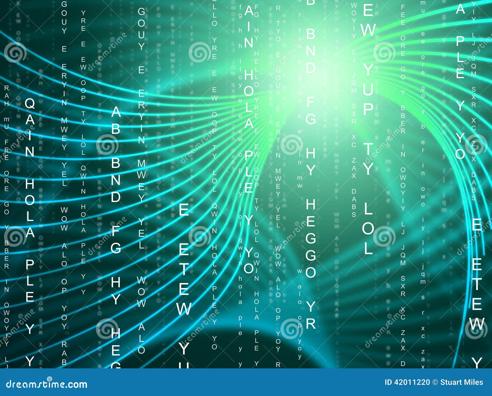 Swirl Tech Represents Light Burst and Computer Stock Illustration ...